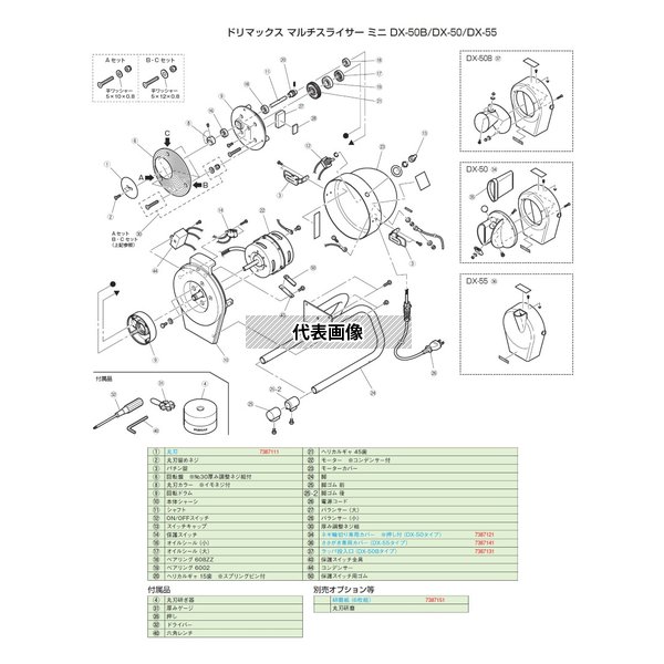 商品の特徴 ドリマックス マルチスライサー用部品 DX-50・50B・50M・55兼用 丸刃 製品仕様 JANコード：4580269050924
