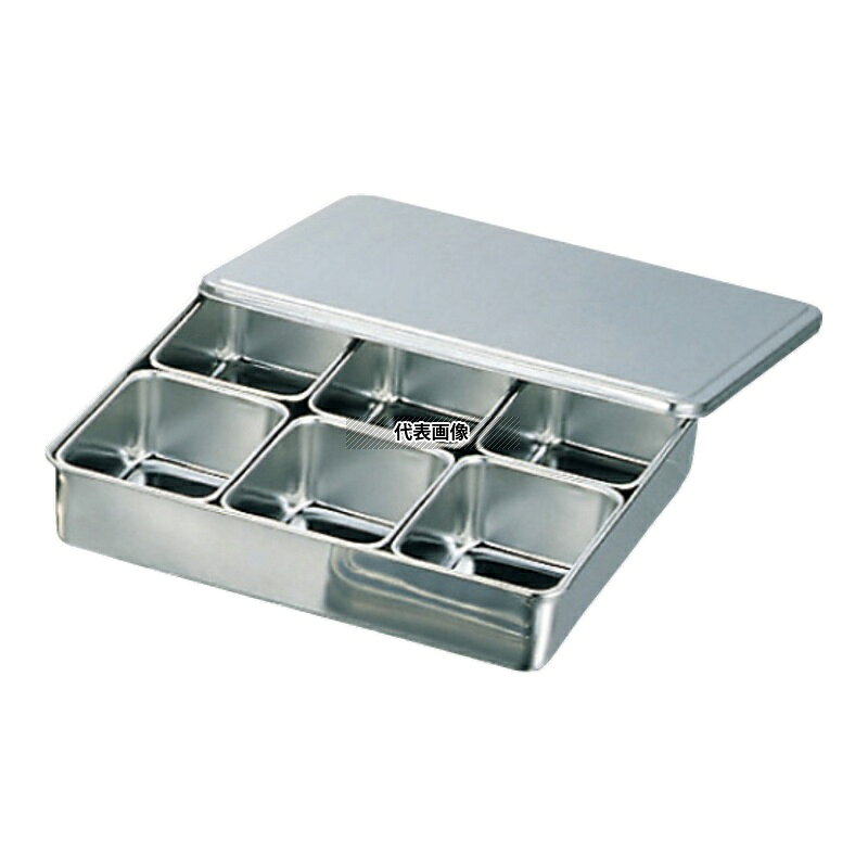 商品の特徴 EBM(江部松) 18-8(ステンレス) プレス 薬味入 6ヶ入 中子：0.65L 330×285×H60mm 薬味入れ No.0341700 製品仕様 ●型番:9900360 ●英語商品名:EBM Stainless-Stee...