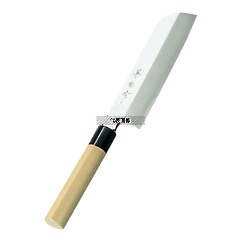 商品の特徴 兼松作 日本鋼 鎌型薄刃庖丁 18cm 薄刃 No.0571300 包丁 ●業務用では一般的なラインで、刃研ぎも簡単にでき、取扱いがやさしい庖丁です。 ●熟練の庖丁鍛冶職人が、日本刀と同じ手法の火造り鍛造、焼入れ(硬度を出す)、...