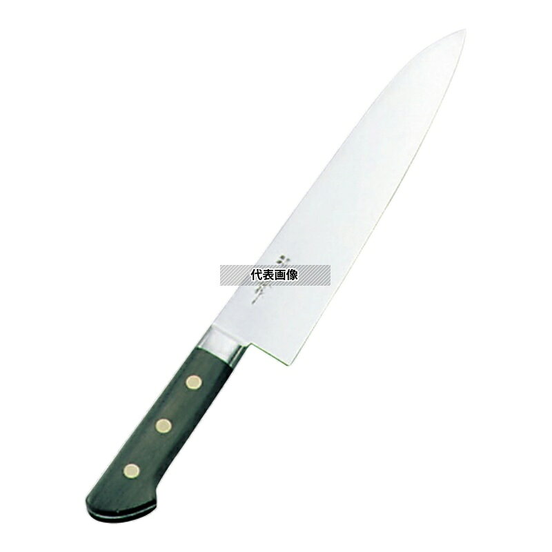 商品の特徴 正広作(日本鋼・ツバ付) 牛刀 27cm 牛刀 No.0588600 包丁 ●ズッシリとした手応えと抜群の切れ味を身上とする純日本鋼。研ぎ澄ました刃先に伝統の風格が漂います。 ●両刃 製品仕様 ●英語商品名:Masahiro J...