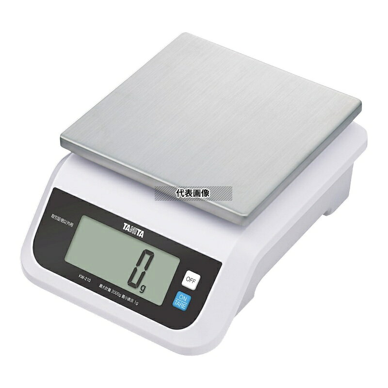 商品の特徴 TANITA(タニタ) デジタルスケール 2kg KW-210 ●最小表示：1g ●地域設定機能付き ●見やすい大型液晶表示(文字高32mm) ●ACアダプターは別売 ●ACアダプターまたは単3乾電池4本 製品仕様 ●型番:KW...