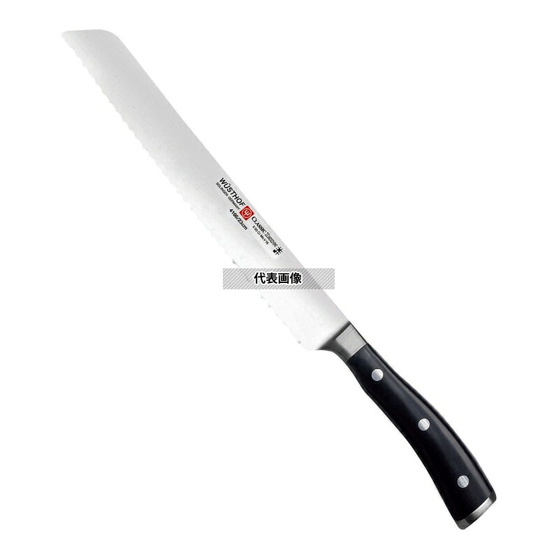 商品の特徴 ヴォストフ クラシックアイコン ブレッドナイフ (両刃) 4166-23cm 1030331023 ●両刃 製品仕様 ●型番:4166-23 1030331023 ●英語商品名:Wusthof Classic Ikon Brea...