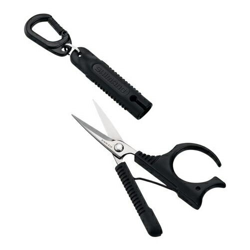 SHIMANO カットツール|カット用品 錆びに強いステンレス製ブレード。 【仕様】 ●刃の根元部分にはPEラインが切りやすいギザ刃を採用 ●各種ベスト・バッグに簡単取付可能なカラビナ採用 ●持ちやすいハンドル形状で、板バネでハンドルが開く...