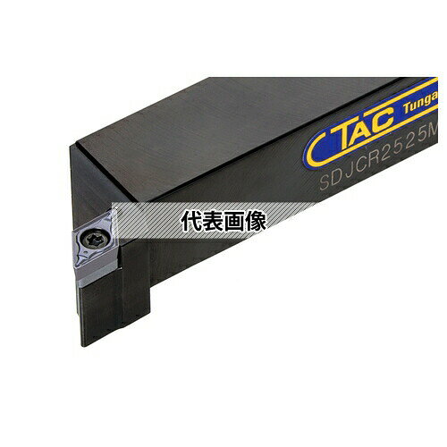 タンガロイ：SDJCL2525M11 切削工具_旋削用工具_溝入れ・突切り_外径用 製品仕様 ●ファミリー名：ポジ、スクリューオンバイト、55°ひし形インサート、アプローチ角93° ●re[標準コーナ半径]：0.8 ●R/L[勝手]：L ●...