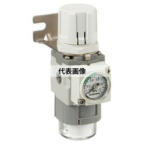 コガネイ：G1-40 機械要素部品_空圧機器_調質・補助機器_圧力計・圧力センサ ●空気圧機器をトラブルから守るために各種フィルタ、空気の清浄化と調圧による力のコントロールを実現。 ●エレメント式フィルタとレギュレータ（減圧弁）を一体化 ●...