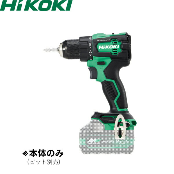 商品の特徴 HiKOKI(日立工機) 18Vコードレスドライバドリル DS18DE(NN) 本体のみ ●コンパクトボディ 製品仕様 ●能力： ・穴あけ 鋼材：13mm/アルミ：13mm/木材：52mm ・ねじ締め 小ねじ：M6/木ねじ（下穴...