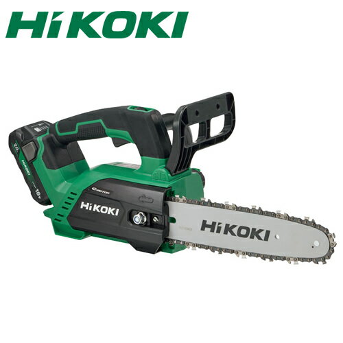 商品の特徴 HIKOKI（日立工機）18Vコードレスチェンソー　CS1825DC(BC)　バッテリー1個付 ●小形&軽量で取り回しがいい ●高トルクモーター搭載によりトップクラスの粘り強さ ●低振動・長寿命 ●サイドカバーを外す時、落下防止...