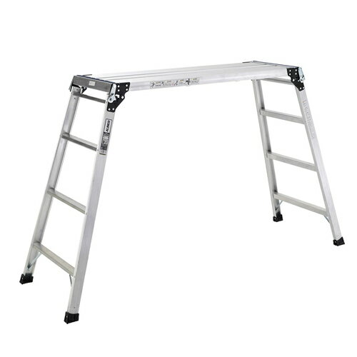 商品の特徴 ALINCO(アルインコ)　足場台　PXGK-1212W　[法人・事業所限定]天板までの高さを脚立のサイズに合わせた軽量で使いやすい折りたたみ式足場台下を見なくても台の端を足裏で感知することができる安全機能『足裏感知板』により、...