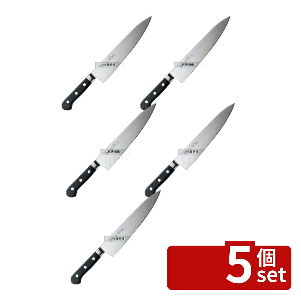 商品の特徴 ミソノ 440PH 牛刀 No.014 27cm ●刃身は錆に強く弾力性と耐久性に優れたモリブデンバナジウム鋼 ●ハンドルはポリアミド樹脂素材の一体成型ハンドルですので洗浄機可能です。 ●両刃 ●背厚：2.2mm ●耐熱温度：1...