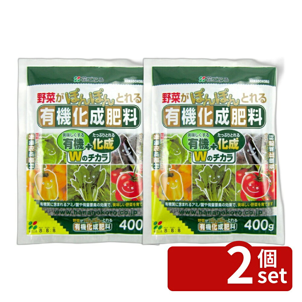 商品の特徴 花ごころ 野菜の有機化成肥料 400g ・効果の早い化成肥料に、味を良くする有機肥料を配合。 ・有機に含まれるアミノ酸や微量要素の効果で、美味しい野菜を育てます。 製品仕様 容量：400g JANコード：4977445055604