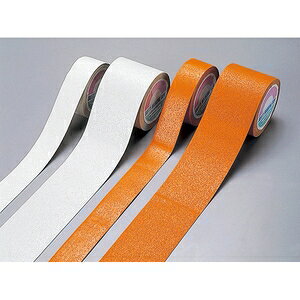 製品仕様 ●サイズ：50mm幅×5m 厚み：1.5mm ●材質：熱可塑性エラストマ ●カラー：黄 ●詳細：※コンクリートやアスファルト面に最適。 ●備考：道路・構内の区画標示に。