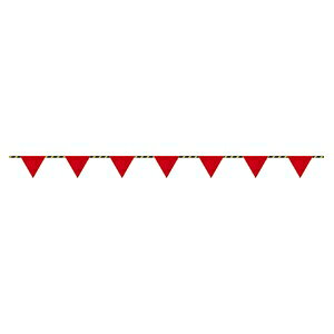 製品仕様 ●サイズ：(ロープ)6mmφ×20m・(旗)約280mm三角　※旗ピッチ2m ●材質：(ロープ)ポリエチレン・(旗)EVA樹脂 ●備考：※ロープガイド別売