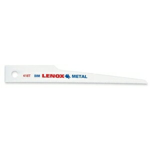 LENOX エアーソーブレード 100mm×18山(5枚) 418T 商品の特徴 ●バイメタル設計で柔軟性に優れ、破損にも強く、切断ワークに最適な山数を選定することでスムーズな切断が可能です 製品仕様 ●ネジ穴タイプ ●サイズ：全長 102...