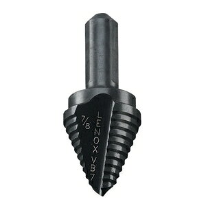 LENOX バリビット段付きドリル 電線管用 22mm VB7 商品の特徴 ●波型2枚刃タイプ(特許)の刃形状で、早くバリの少ない正確な真円の穴をあけることが出来ます ●先端部のパイロットドリルによりブレが少なく、素早くドリルが部材をとらえ...
