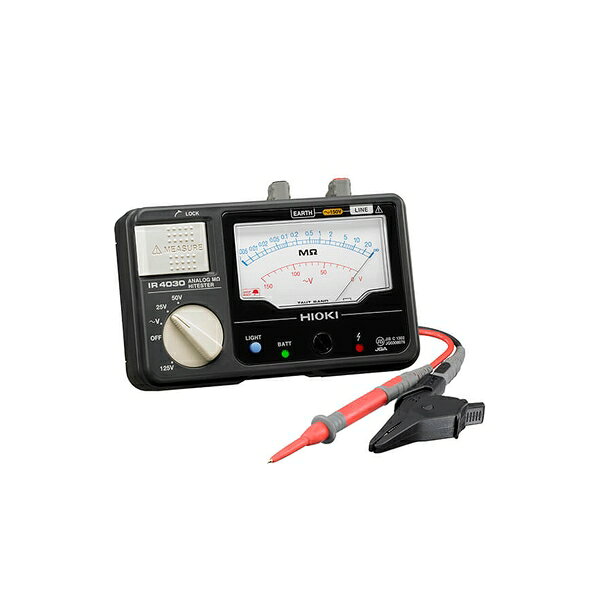DMM・テスタ・現場測定器 ＞絶縁抵抗計 絶縁抵抗計 / 3レンジ・アナログタイプ＞アナログメグオームハイテスタIR4030-10 3レンジアナログ絶縁抵抗計 25/50/125V CAT III 600V ●堅牢性への現場ニーズに応える耐...