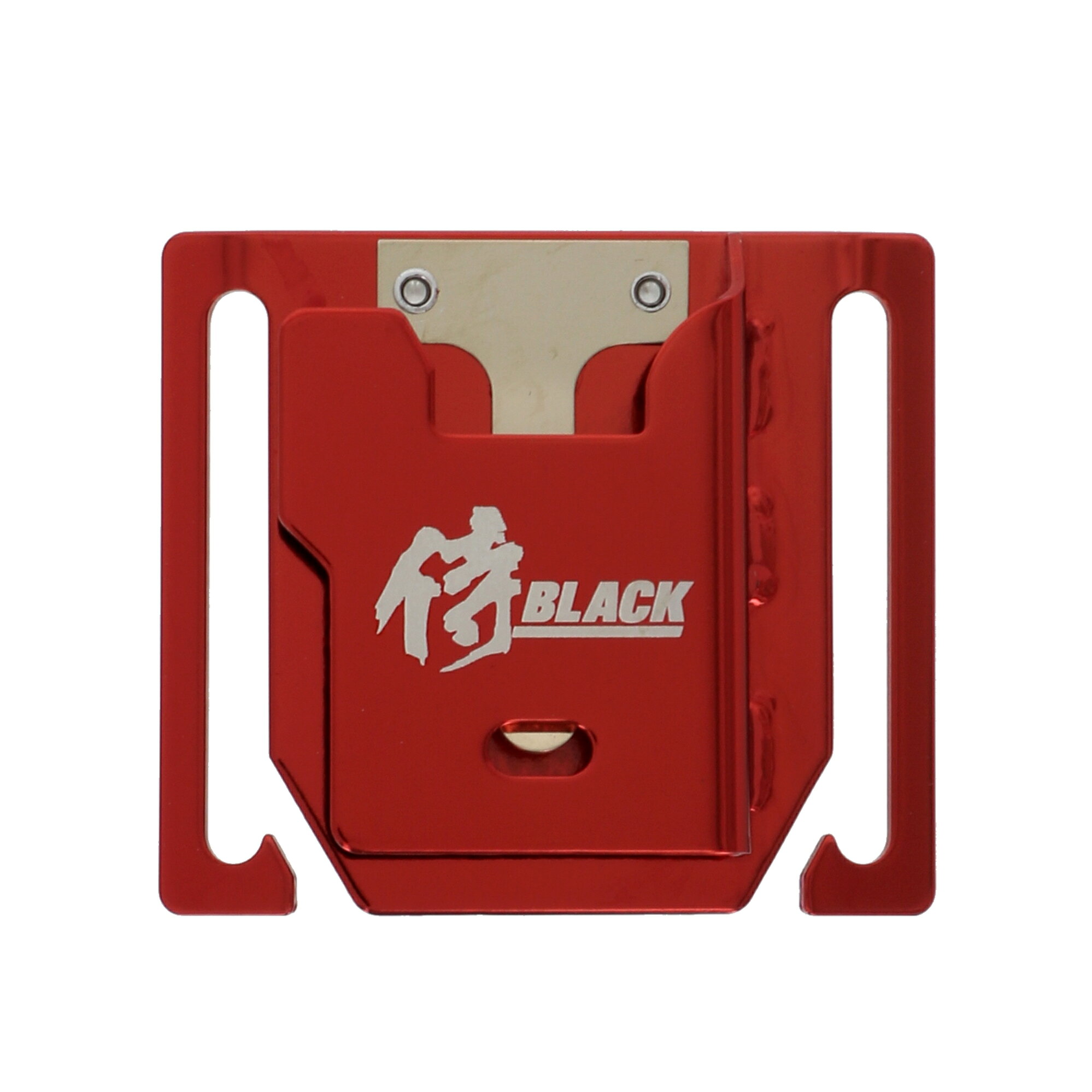 商品の特徴 侍B　インパクトホルダー　RED ●簡単！1秒脱着　本体付属のベルトフックをそのまま使える！ ●マキタ(10．8Vには使用不可)・ハイコーキ専用 製品仕様 ●50mm幅までのベルトに対応 JANコード：4907052240827