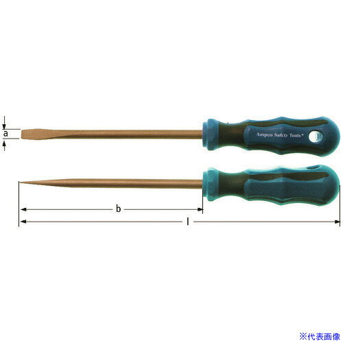 オレンジブック トラスコ中山　TRUSCOAmpcoスイス 防爆スクリュードライバー −8 軸長150mm 〔品番:GF0815B〕[ 注番:1026452]特長●可燃性雰囲気の状況下で使用可能な防爆仕様です。●ベリリウム銅合金製なので、防...