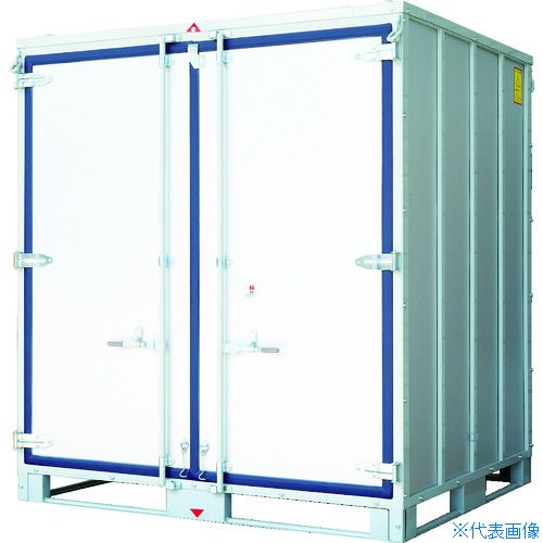 オレンジブック トラスコ中山　TRUSCOワコーパレット ライトコンテナ 2000x2050x2200 〔品番:WLC20〕[ 注番:1026608]特長●保管（トランクルーム）と輸送に便利なコンテナです。●外装はガルバリウム鋼板、フレーム...