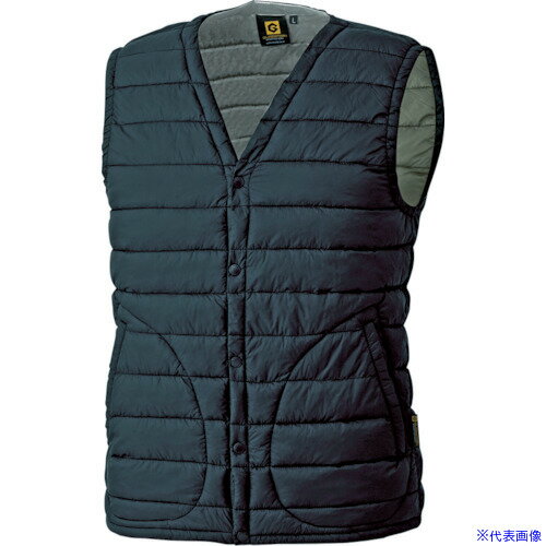 オレンジブック トラスコ中山　TRUSCOコーコス 防寒作業着 Vネックベスト G-399 13ブラック LL 着丈61cm 胸囲106cm 〔品番:G39913LL〕[ 注番:1027215]特長●アウターの中に重ねても着ぶくれしないスマ...