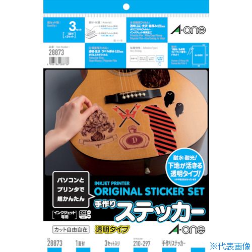 オレンジブック トラスコ中山　TRUSCO3M 手作りステッカー 透明 A4※ 〔品番:28873〕[ 注番:1045166]特長仕様仕様2●手作りステッカー　透明　A4※材質/仕上セット内容/付属品注意原産国（名称）日本JANコード490...