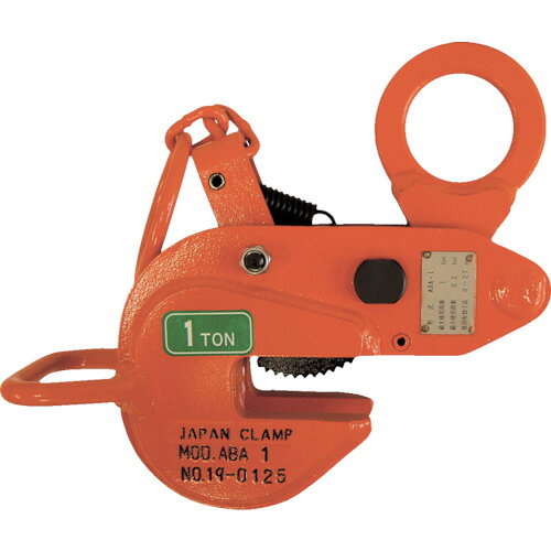 オレンジブック トラスコ中山　TRUSCO日本クランプ 横つり専用クランプ 1.0t 〔品番:ABA1〕[ 注番:1065891]特長●平板ばかりでなく、形鋼材などの吊り上げ用として用途が豊富です。●とんぼ作業が可能です。用途●鉄骨梁などH...
