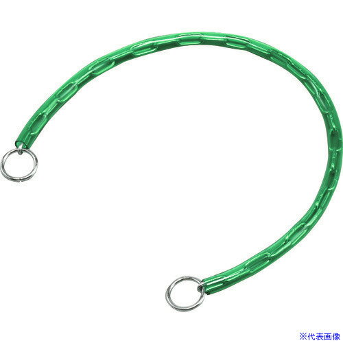 オレンジブック トラスコ中山　TRUSCO緑十字 チェーンロック(錠別売タイプ) 緑 チェイン−60G 長さ600mm 両端リング付 〔品番:198011〕[ 注番:1066349]特長●チェーン両端のリングを別売の南京錠などでロックするこ...