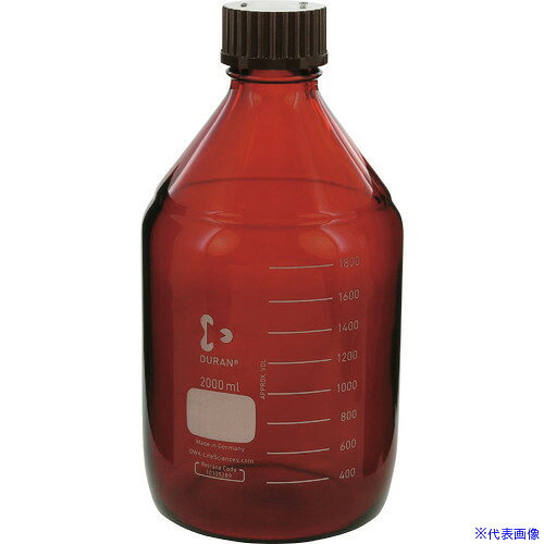 オレンジブック トラスコ中山　TRUSCOSIBATA 耐熱ねじ口びん 茶褐色 赤キャップ付 2000mL 〔品番:01721020001〕[ 注番:1071748]特長●バイオテクノロジー関連をはじめ、高純度医薬・試薬や分析用標準液などの...