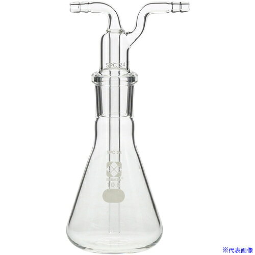 オレンジブック トラスコ中山　TRUSCOSIBATA SPCガス洗浄びん 三角フラスコ形 100mL 〔品番:014530100〕[ 注番:1071791]特長●三角フラスコ形状の洗浄びんと中管が、互換性のあるSPC規格になったガス洗浄び...