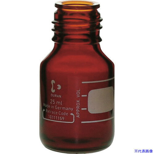 オレンジブック トラスコ中山　TRUSCOSIBATA 耐熱ねじ口びん 茶褐色 びんのみ 25mL 10入 〔品番:017210254A〕[ 注番:1073333]特長●バイオテクノロジー関連をはじめ、高純度医薬・試薬や分析用標準液などの保...
