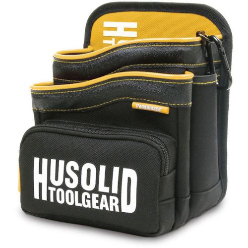 オレンジブック トラスコ中山　TRUSCOペンギンエース HUSOLID TOOLGEAR HT-010 イエロー 〔品番:HT010Y〕[ 注番:1110067]特長●使い勝手に優れた各種ポケットとカラビナ付きで、ツールをスマートに収納、...