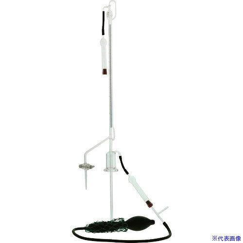 オレンジブック トラスコ中山　TRUSCOSIBATA 自動ビュレット スーパーグレード PTFEコック付 青筋 本体のみ 10mL 〔品番:022550102〕[ 注番:1121418]特長●自動ビュレットは、ビュレットに比べ薬液の補充が...