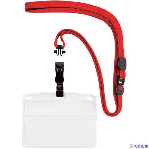 オレンジブック トラスコ中山　TRUSCOOP 吊り下げ名札 脱着式 名刺サイズ 1枚 赤 〔品番:NL5PRD〕[ 注番:1132517]特長●ワンタッチで取り外しができる脱着式です。●タッグ名札としても使用できる2WAYタイプです。●新...