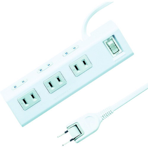オレンジブック トラスコ中山　TRUSCOSANWA クランプ固定式タップ 〔品番:TAPB53W〕[ 注番:1142853]特長●デスクの天板などにクランプで固定して使用できる便利タップです。●前面に3個口あり、抜き差しを頻繁にする機器(...