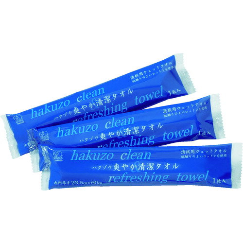 オレンジブック トラスコ中山　TRUSCOハクゾウメディカル ハクゾウ爽やか清潔タオル 大判 〔品番:3394081〕[ 注番:1147095]特長●個包装なので、布タオルに比べて交差感染のリスクを低減できます。●プレーンタイプの厚手のコッ...