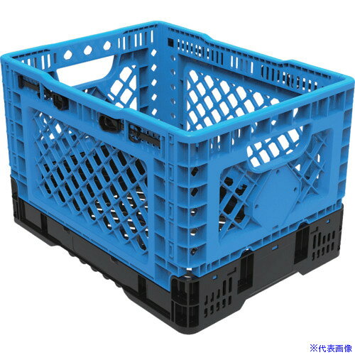 オレンジブック トラスコ中山　TRUSCOTRUSCO 折りたたみメッシュコンテナ25L ブルー 〔品番:TRMPB25B〕[ 注番:1148115]特長●耐久性と効率、互換性と汎用性を重視し設計開発された折りたたみメッシュコンテナです。●...