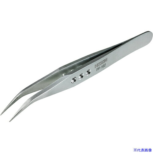 オレンジブック トラスコ中山　TRUSCOHOZAN ピンセット 全長125mm 〔品番:PP102〕[ 注番:1148625]特長●強力型ピンセットのハイグレードシリーズです。●先端ローレット付きで保持力を強化しています。●熱処理を施した...