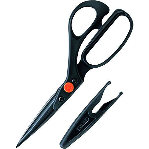 オレンジブック トラスコ中山　TRUSCOCLOVER 布切はさみ ブラック 携帯型 21cm 〔品番:36192〕[ 注番:1149490]特長●通常の布切はさみの60％の軽さ（当社比）です。●硬く耐久性にも優れた刃物鋼を使用しているので...