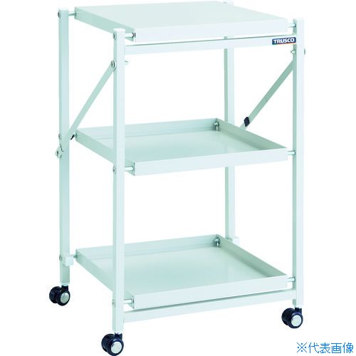 オレンジブック トラスコ中山　TRUSCOTRUSCO ワンタッチワゴン W370XD370XH700 3段 〔品番:WTW733〕[ 注番:1158733]特長●部品・工具不要のワンタッチ式で組み立てが簡単で、搬入・設置・撤去がスピーディ...