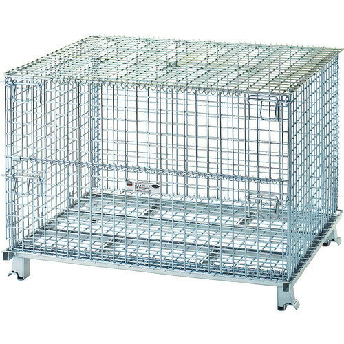 オレンジブック トラスコ中山　TRUSCOTRUSCO ネットパレット普及型 間口1000X奥行1200X高さ890 1200kg 2枚フタ付 〔品番:T1012AGNF2〕[ 注番:1163668]特長●開閉部はコイルを使用し開閉操作は簡...