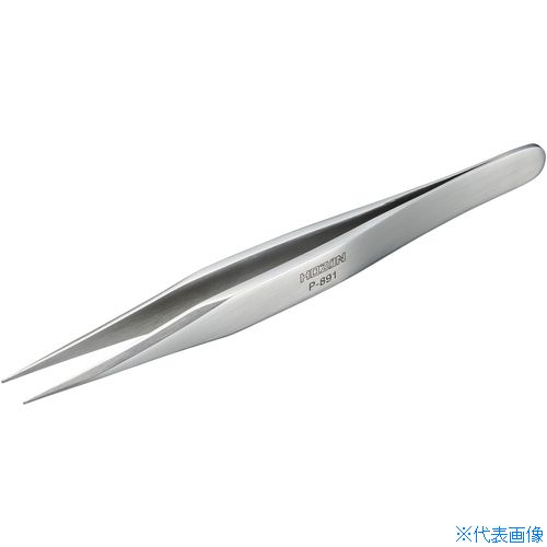オレンジブック トラスコ中山　TRUSCOHOZAN ピンセット 125mm 〔品番:P891〕[ 注番:1205145]特長●精密加工技術により先端がぴったり合います。●厚肉型です。用途●小型パーツのピックアップ。仕様●全長(mm)：12...