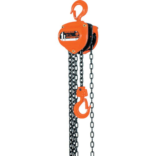 オレンジブック トラスコ中山　TRUSCO象印 スーパー100H級チェーンブロック1.6t・2.5m 〔品番:H01625〕[ 注番:1242423]特長●軸受けにベアリングを使用し、超強力の焼き入れチェーンも併用しています。●二重カバーで...