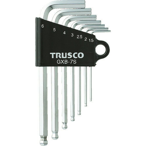 オレンジブック トラスコ中山　TRUSCOTRUSCO ボールポイント六角棒レンチセット 7本組 〔品番:GXB7S〕[ 注番:1252348]特長●六角棒の先端の平面かどは各辺均等に面取りを行っています。六角穴への差し込みが一層容易となり...