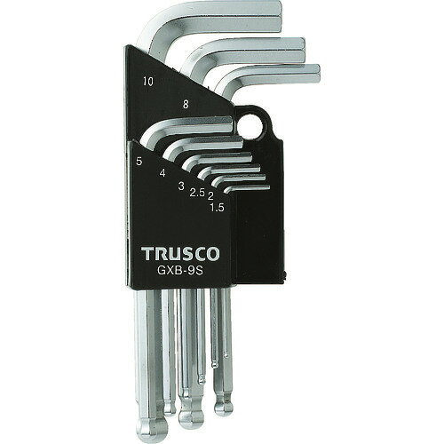 オレンジブック トラスコ中山　TRUSCOTRUSCO ボールポイント六角棒レンチセット 9本組 〔品番:GXB9S〕[ 注番:1252381]特長●六角棒の先端の平面かどは各辺均等に面取りを行っています。六角穴への差し込みが一層容易となり...
