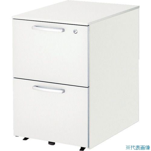 オレンジブック トラスコ中山　TRUSCONAIKI ワゴン(2段) ワゴン(2段)/天板:クリアーホワイト 本体:クリアーホワイト/W395×D580×H611 〔品番:TR046YCWW〕[ 注番:1256077]特長●内筒交換錠式は錠...