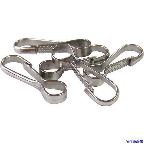 オレンジブック トラスコ中山　TRUSCOニッサチェイン ステンレス甲丸スナップ (500個入) 〔品番:SKS107〕[ 注番:1267768]特長●板状のフックで容易に開閉できます。●水回りに最適なステンレス製です。●パーツとの併用で、...