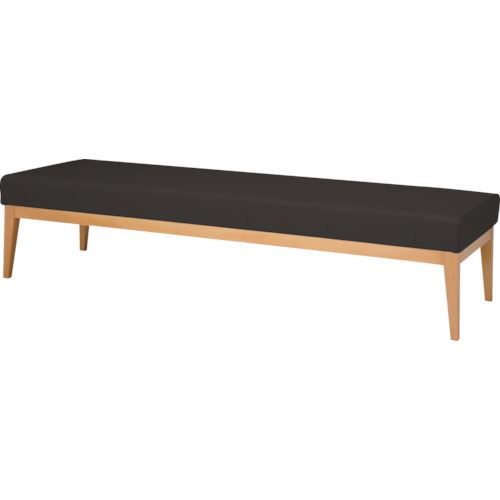 オレンジブック トラスコ中山　TRUSCOMIZUNO 木脚ロビーチェア 3人用背無 ブラック 〔品番:MBC1828WD58BK〕[ 注番:1277040]特長●木の脚を使用することで緊張感を和らげたり優しい空間造りを演出します。用途●待...