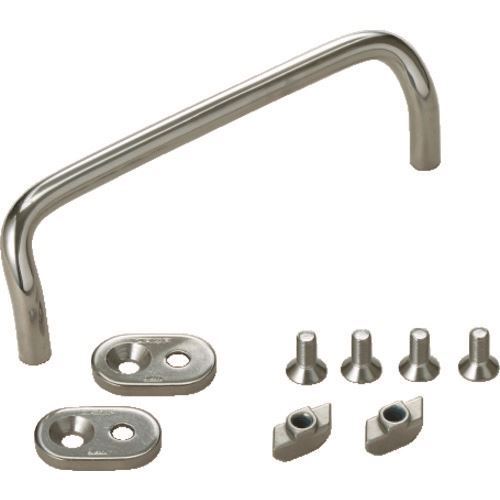 オレンジブック トラスコ中山　TRUSCOSUGATSUNE (100041490)ステンレス鋼製丸棒取手アルミフレーム取付用セットAS-H-75-C-128-8 〔品番:ASH75C1288〕[ 注番:1333989]特長●握り部分が傾斜...