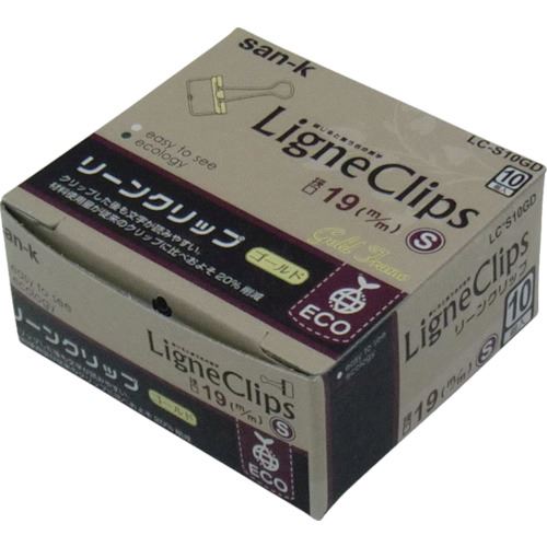 オレンジブック トラスコ中山　TRUSCOサンケー リーンクリップS10個入ゴールド 〔品番:LCS10GD〕[ 注番:1342596]特長●斬新なデザイン性で挟んだ物の文字を隠さず、また鉄材使用量を約20％軽減し環境にも配慮した機能性とエ...