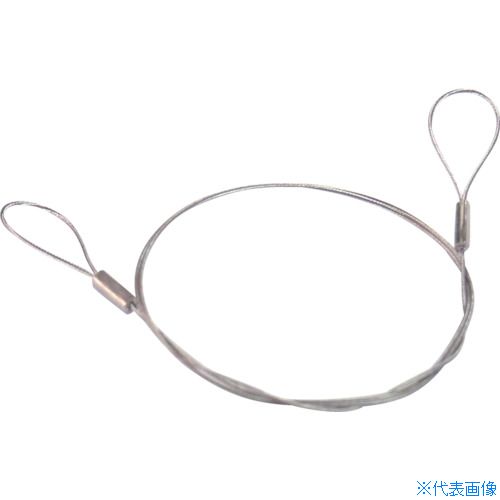 オレンジブック トラスコ中山　TRUSCOニッサチェイン ステンレスカットワイヤー アルミカシメ 0.45X900mm (1本=1PK) 〔品番:Y7〕[ 注番:1344360]特長●両端アイ加工済みですぐに使えます。●細くても強度があり目...