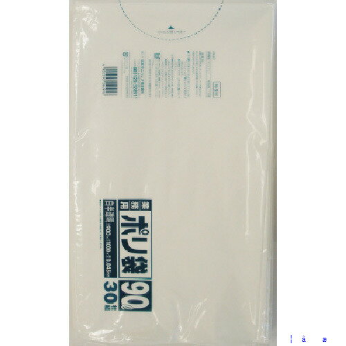 オレンジブック トラスコ中山　TRUSCOサニパック N−9H業務用ポリ袋白半透明90L 30枚 〔品番:N9HHCL〕[ 注番:1352555]特長●スタンダートタイプのゴミ袋です。用途●ゴミの分別に。仕様●容量(L)：90●縦(mm)：...